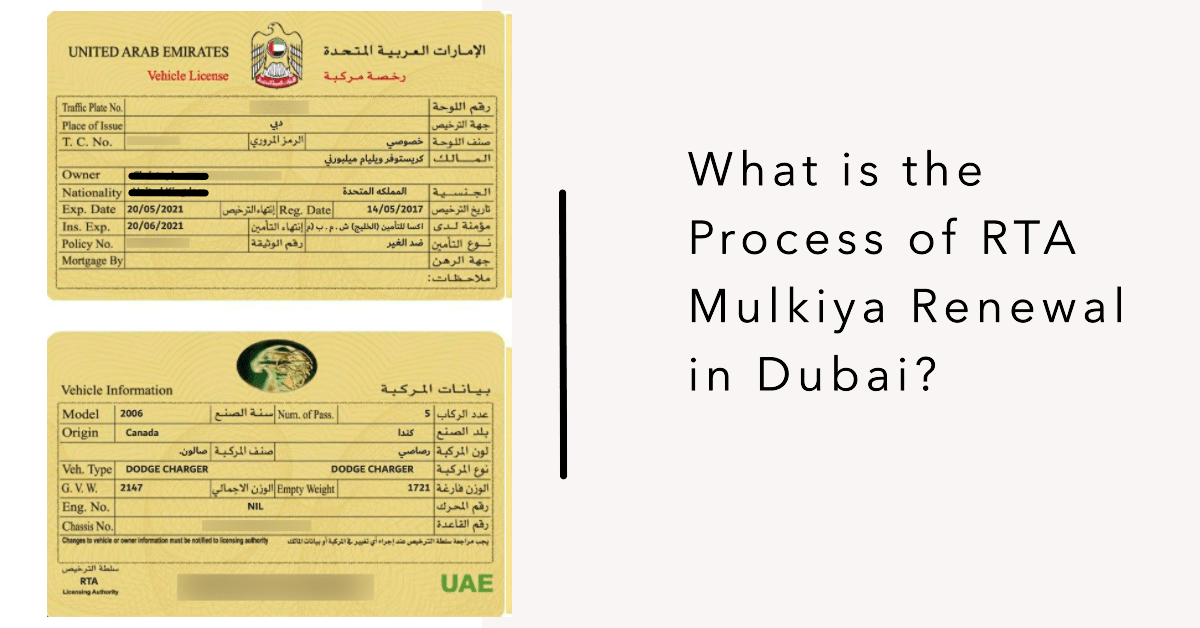 Mulkiya Renewal in Dubai And The UAE: Your Mulkiya Card Guide
