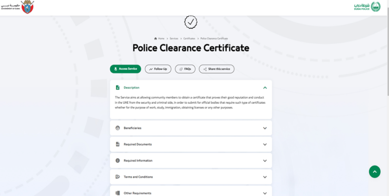 Dubai Police Clearance Certificate: Steps, Documents & Fees