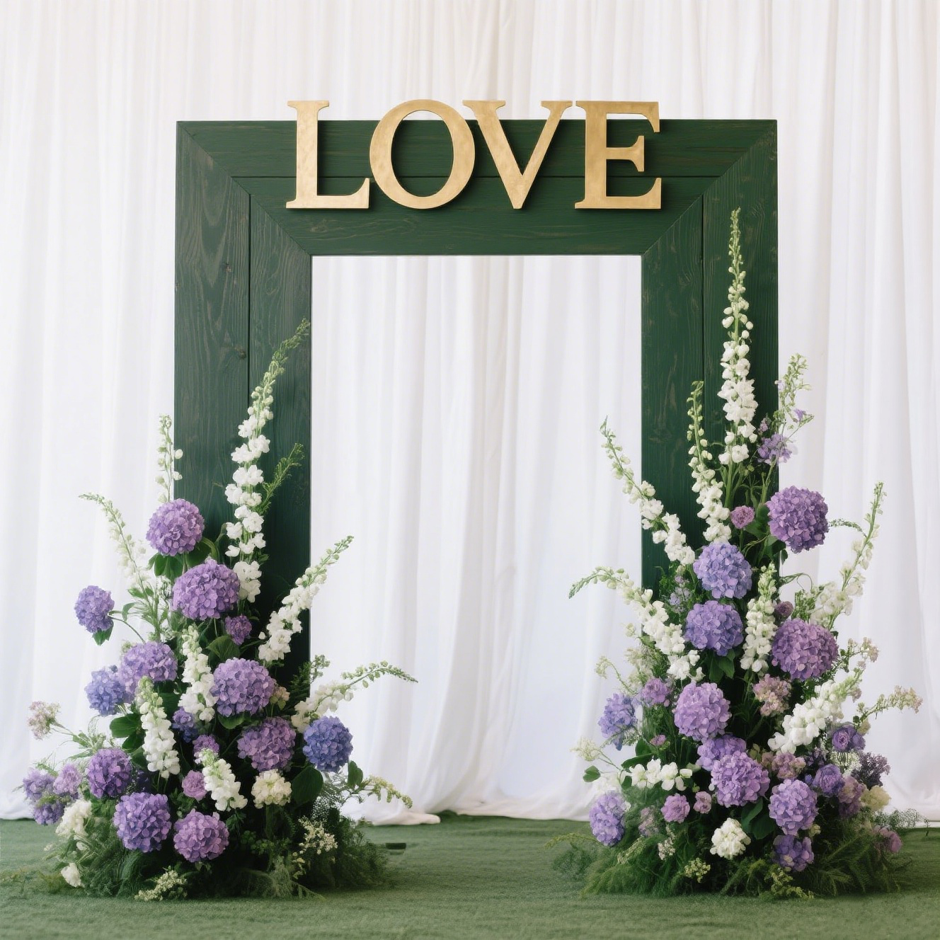 Floral Square Shape Arch Backdrops - Universe Feiyi Display