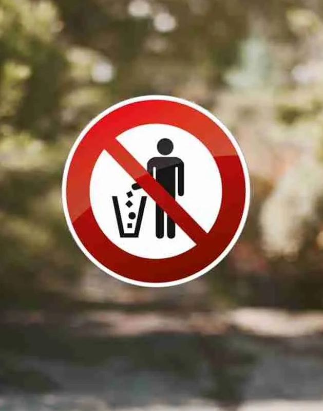 No Dumping Signs - Universe Feiyi Display