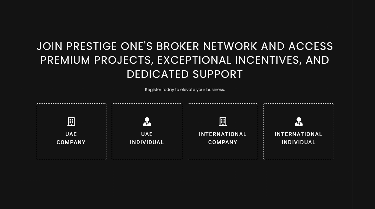 Broker Registration | Prestige One Development