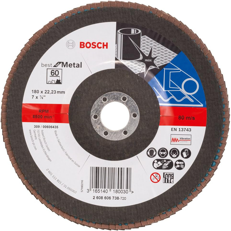 Flap Disc Best for Metal X571,180mm,G60 Online | Toolmart